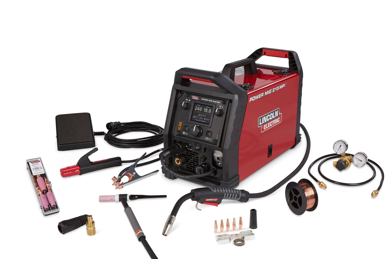 Lincoln POWER MIG 215 MPi Multi Process Welder TIG One Pak