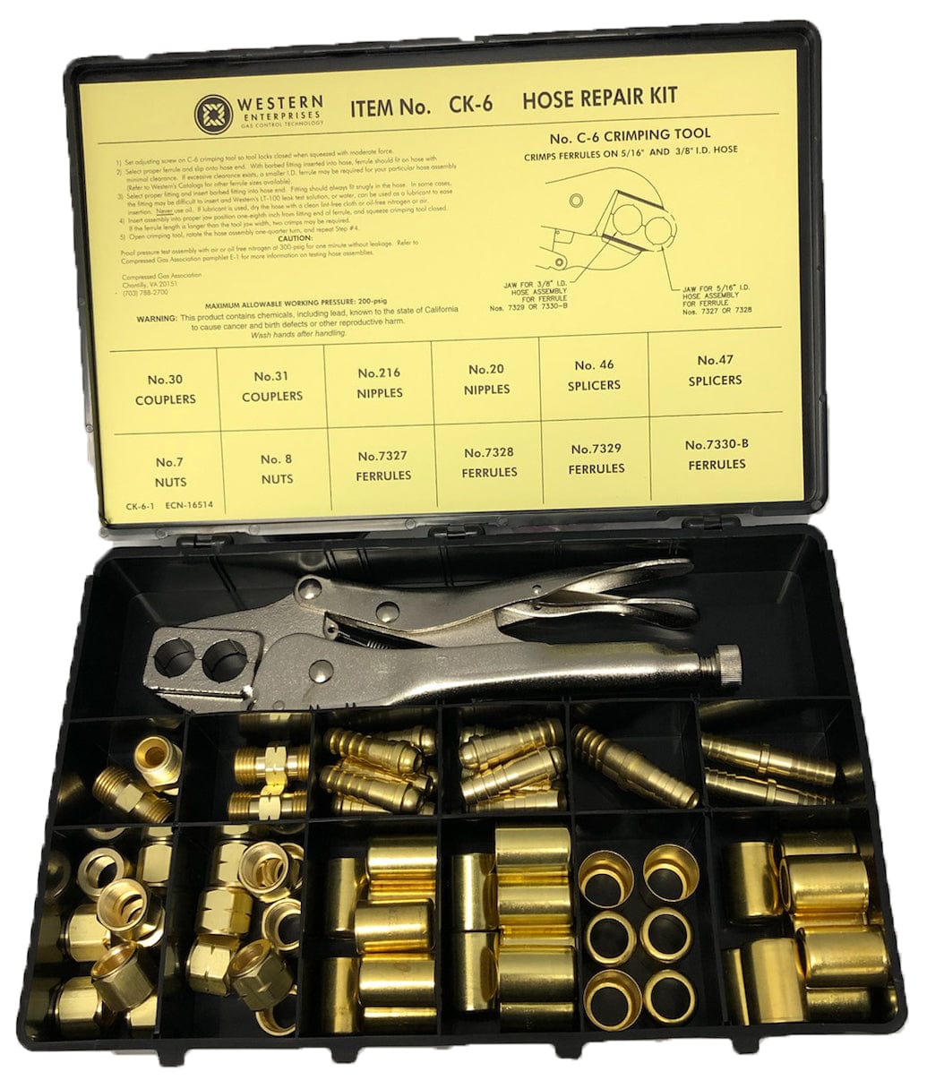 Hose Repair Kit B Size Fittings 3 16 Hose ID Crimp Tool