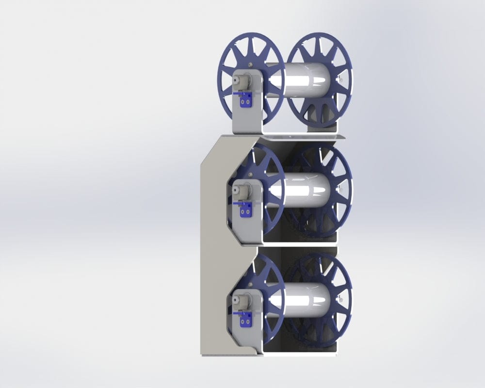 Badassreels stacking bracket for stacking reels