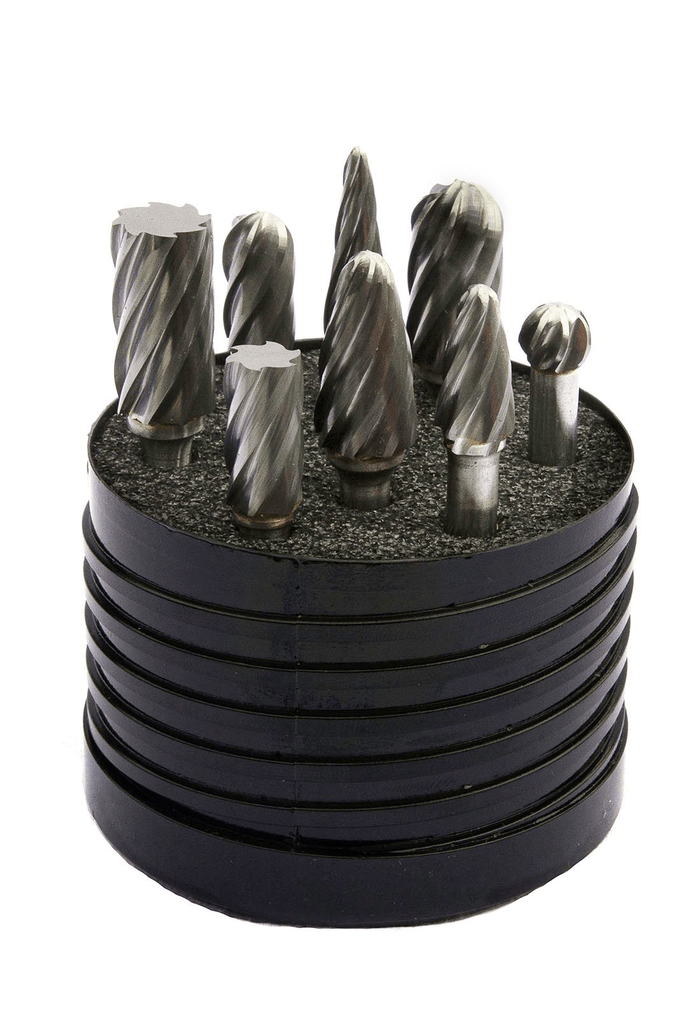 SET 10, Solid Carbide Bur Set Aluminum Cut